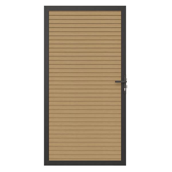 NewTechWood co-extrusie composiet deur in aluminium frame, horizontaal ...